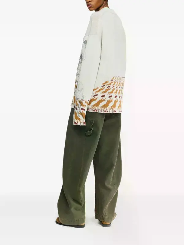 JW Anderson Illustration-pattern Jumper - Grey