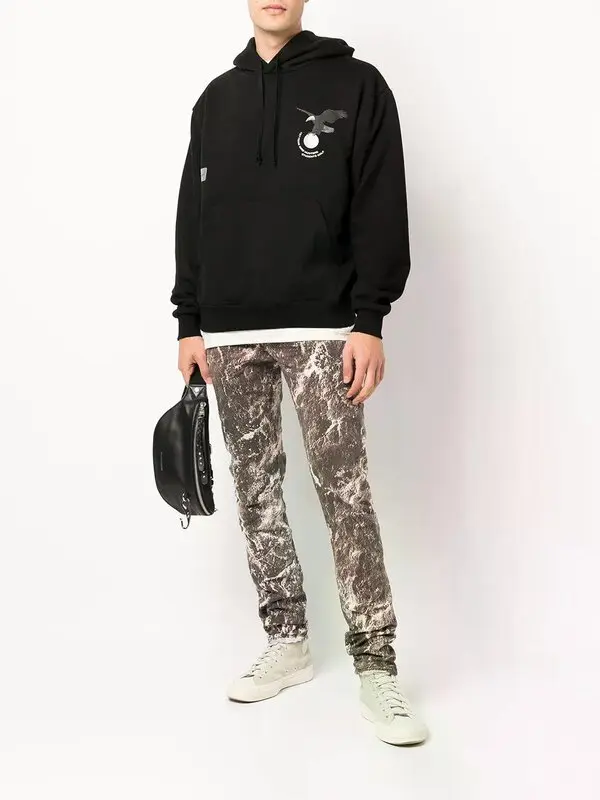 PURPLE BRAND Marble-print Skinny Jeans