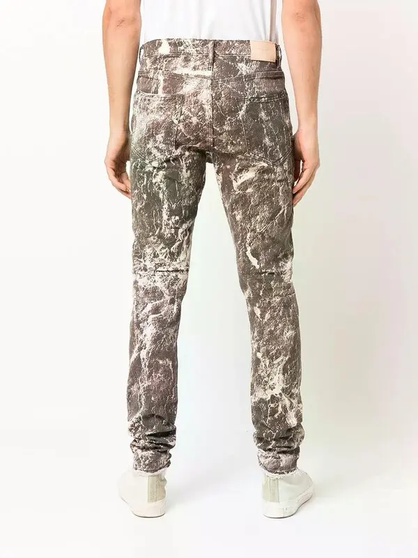 PURPLE BRAND Marble-print Skinny Jeans