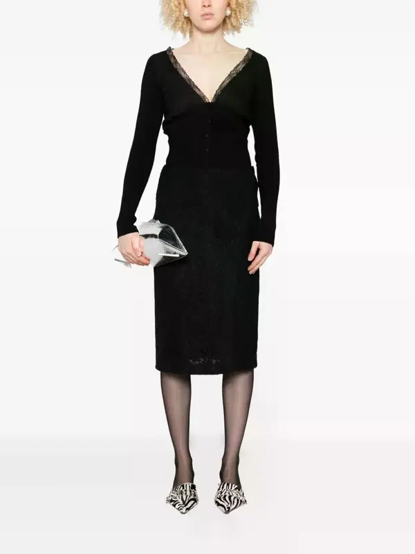 Blumarine Lace-trimmed Cardigan