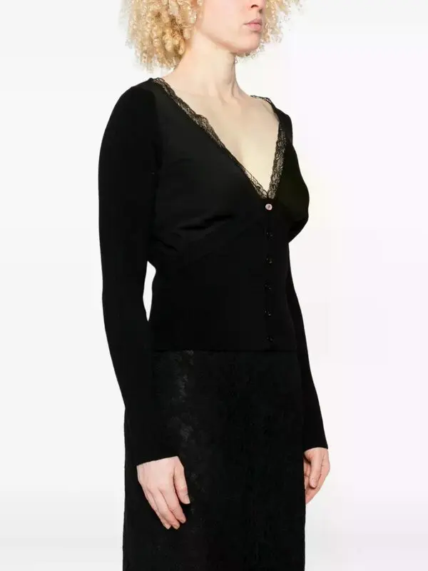 Blumarine Lace-trimmed Cardigan