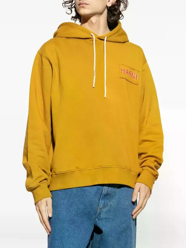 Marni Logo-patch Cotton Hoodie