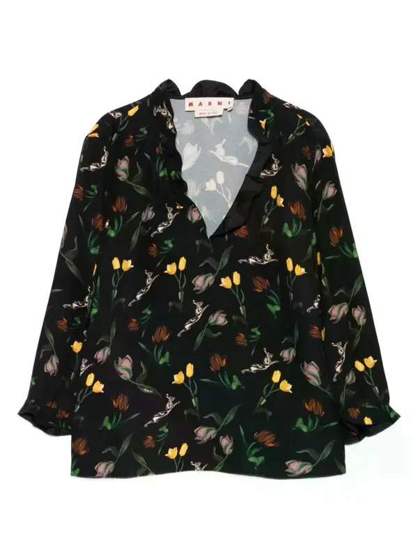 Marni Floral-print Blouse