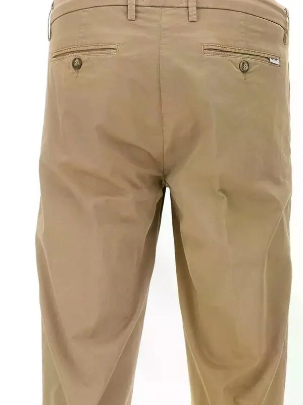 RE-HASH Turn-up Cotton Trousers - Brown
