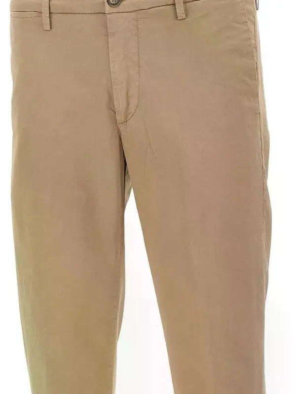 RE-HASH Turn-up Cotton Trousers - Brown