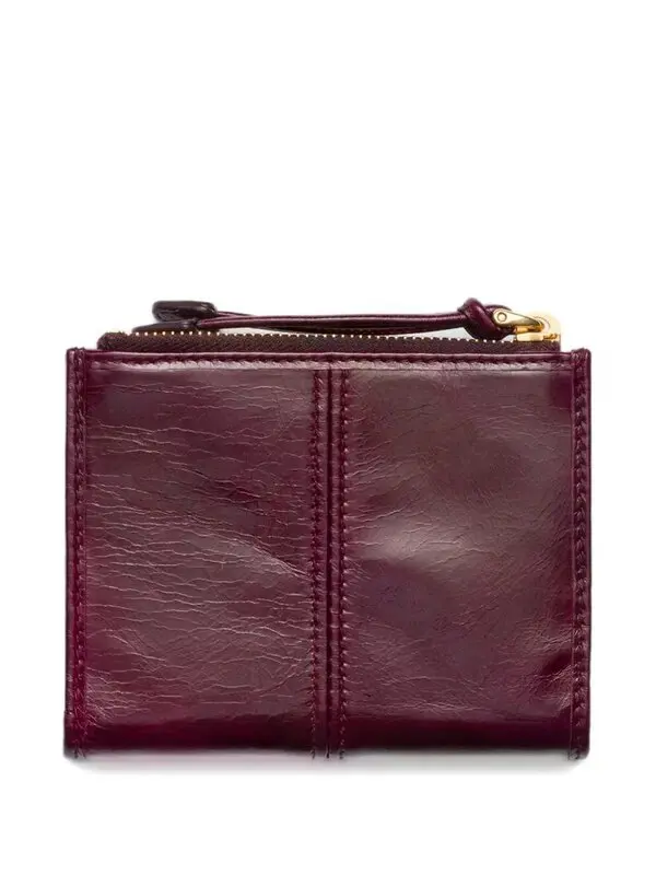Prada Small Zip-pocket Leather Wallet - Red
