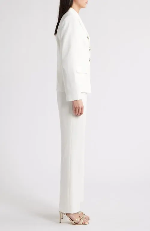 TAHARI ASL Double-breasted Tailored Jacket - Ivory