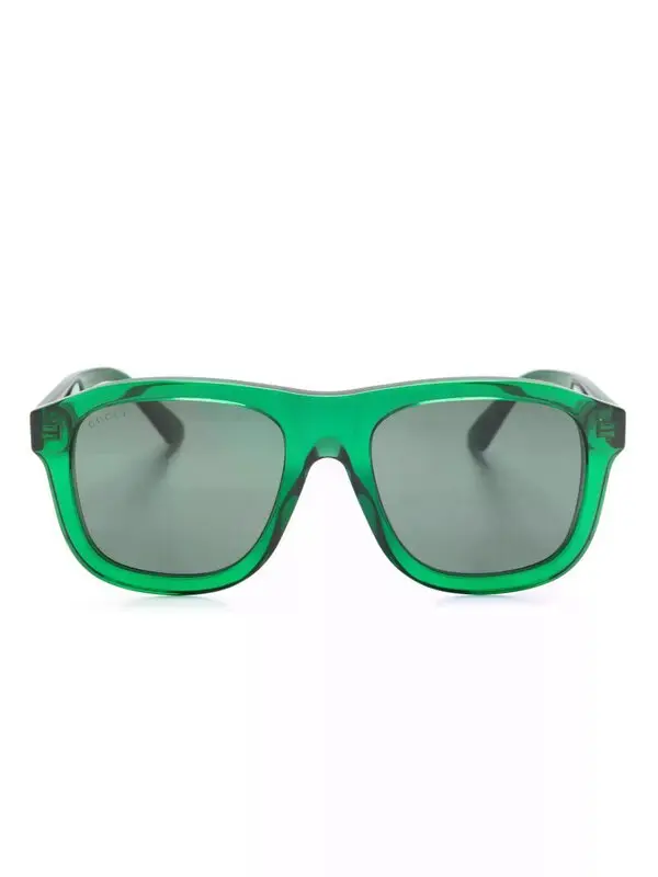 Gucci Logo-plaque Oversized Sunglasses