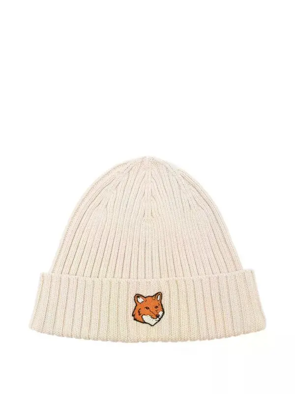 Maison Kitsuné Logo-patch Beanie - Neutrals