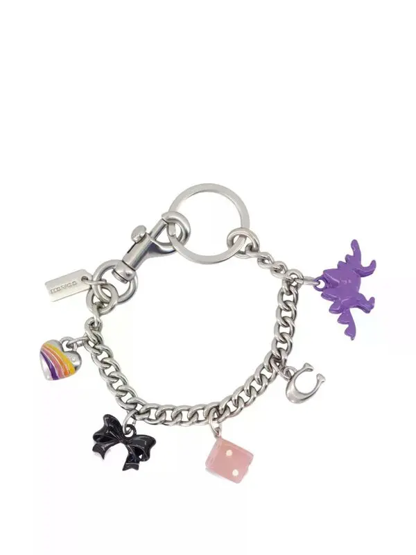 COACH Charm-link Keyring - Silver