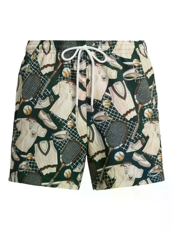 Ralph Lauren Purple Label Printed Swim Shorts - Green