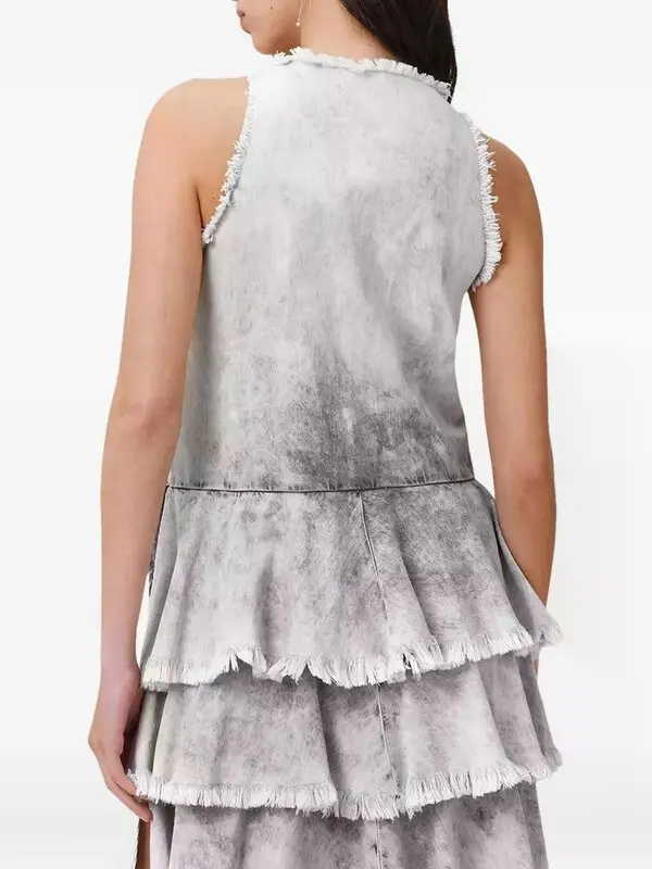 ALLSAINTS Cavarly Frayed Tiered Mini Dress