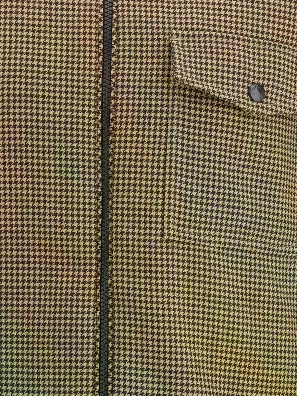Moncler Houndstooth-pattern Zip-front Jacket