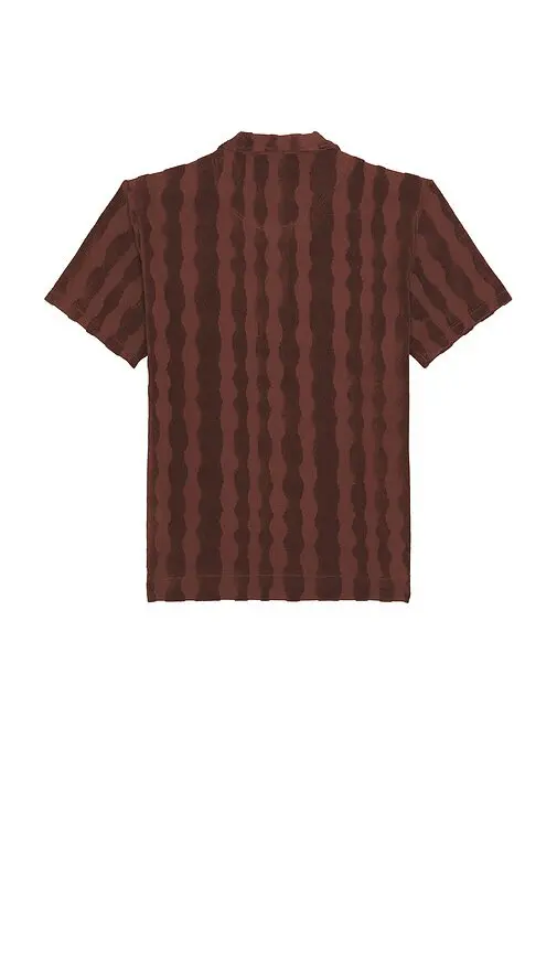 Oas Totem Polo Terry Shirt In Red - Brown