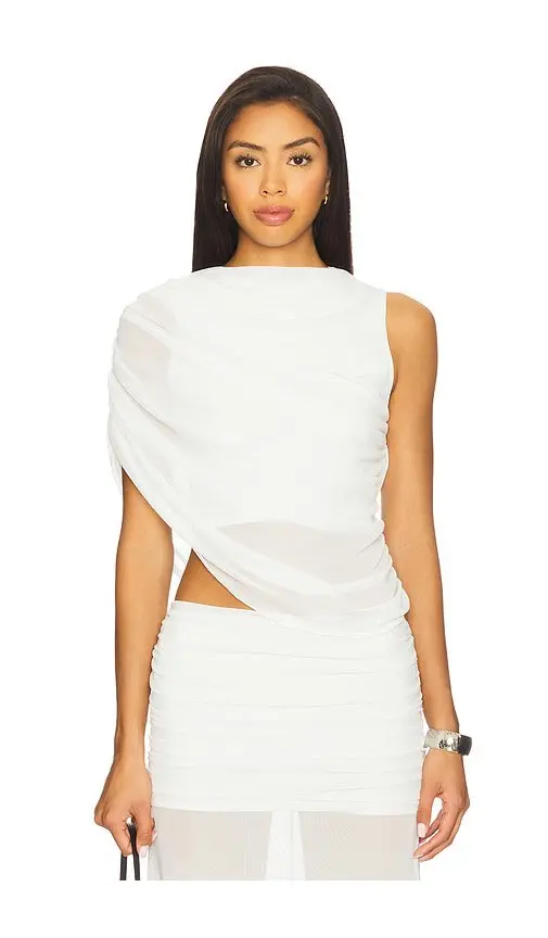 Amanda Uprichard X Leo Top - Ivory