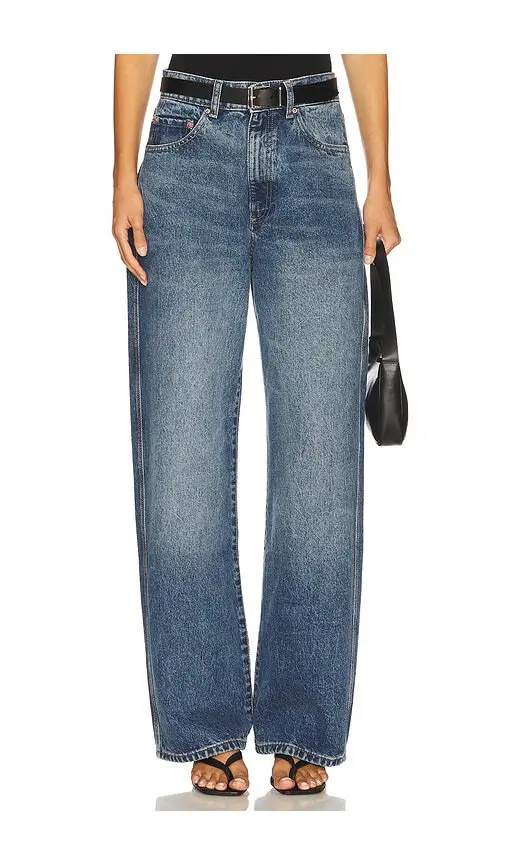 DL1961 Taylor Ultra High-rise Relaxed Barrel Jeans - Endless Sea