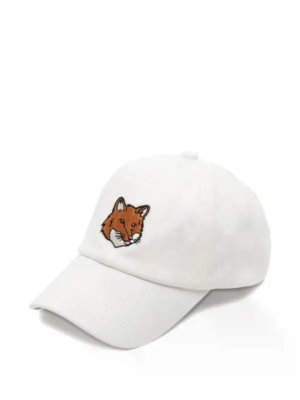Maison Kitsuné Embroidered-logo Patch Cap - White