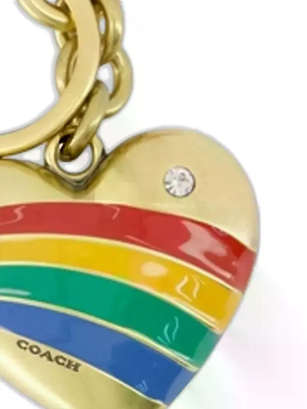 COACH Rainbow Heart Keyring