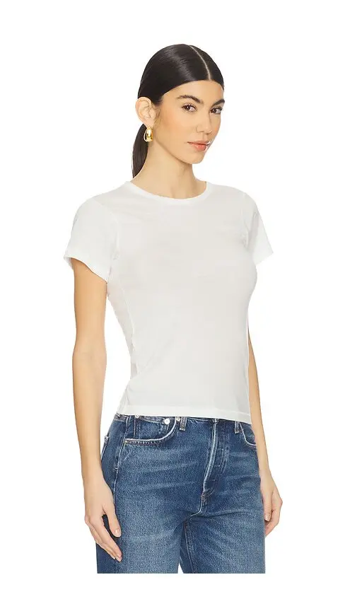 Eterne Fitted Crewneck Short Sleeve T-shirt - Ivory