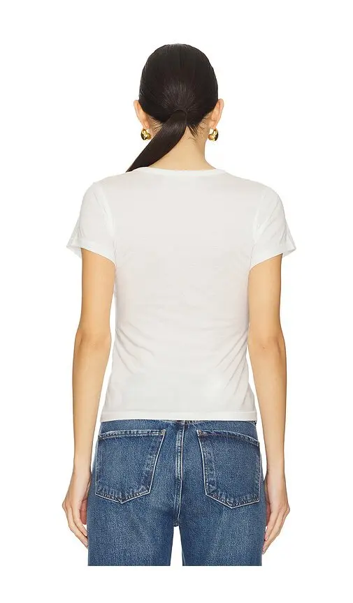 Eterne Fitted Crewneck Short Sleeve T-shirt - Ivory