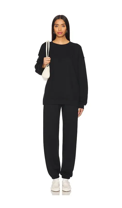 Eterne Oversized Crewneck Sweatshirt - Black