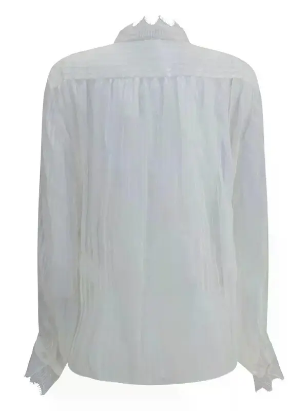 Chloé Lace-trimmed Pleated Shirt