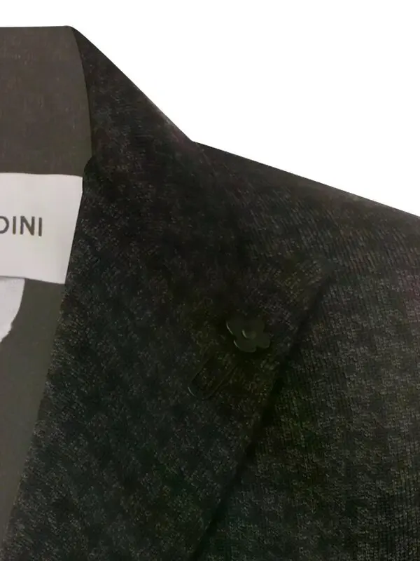 LARDINI Houndstooth Pattern Double-breasted Blazer