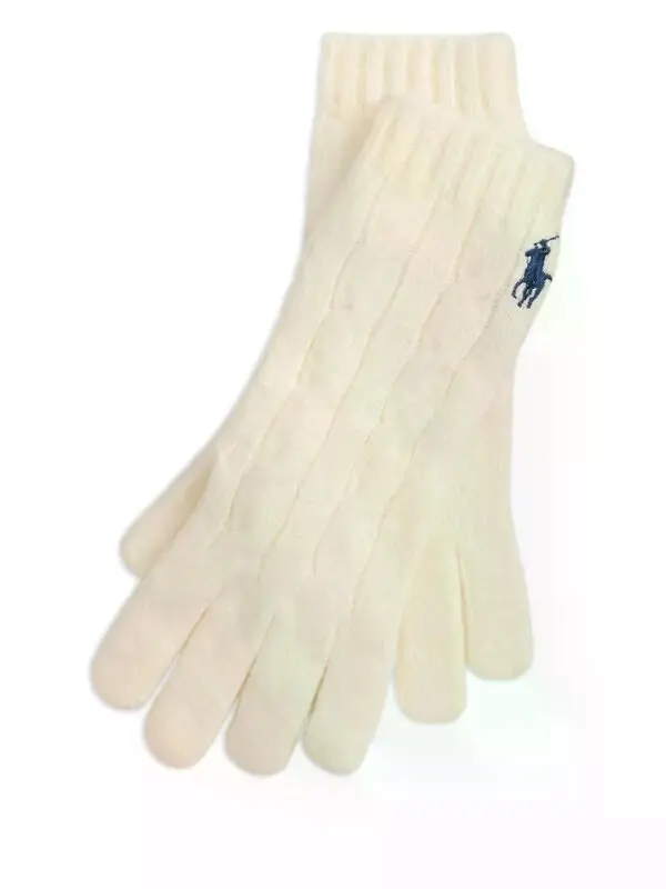 Polo Ralph Lauren Cable-knit Gloves - Neutrals