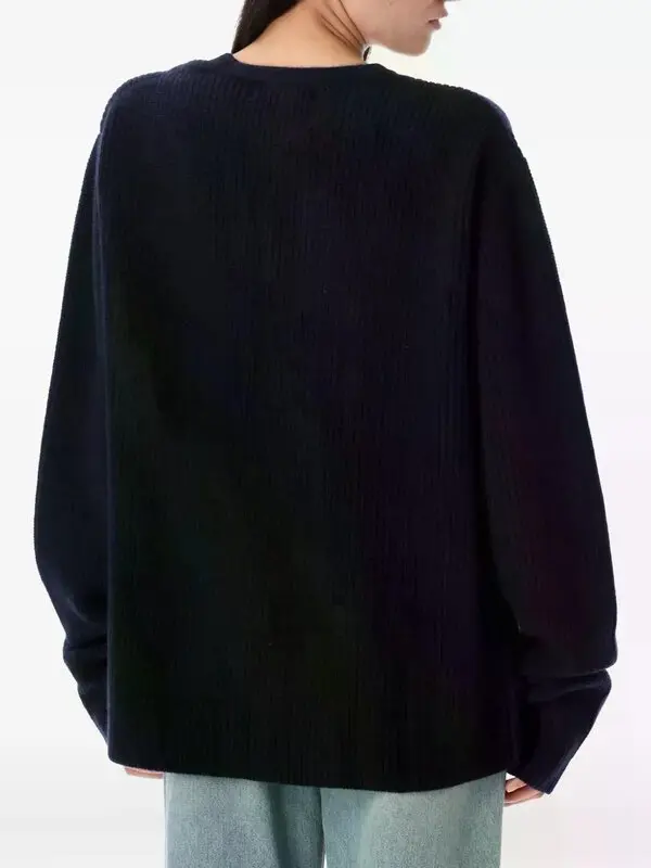 Extreme Cashmere Ribbed Round-neck Sweater