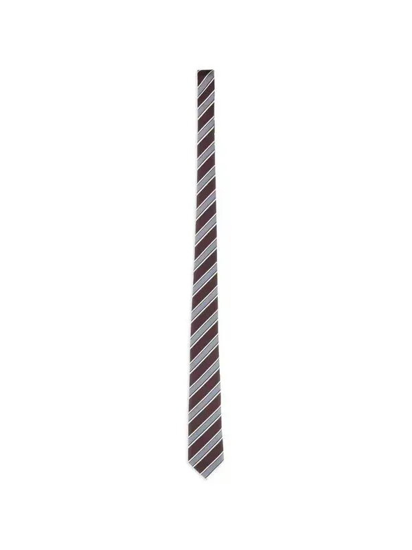Valentino Garavani Striped-pattern Neck Tie - Black