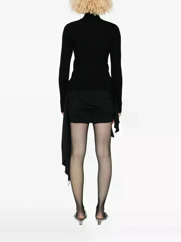 Blumarine Lace-insert Turtleneck Sweater