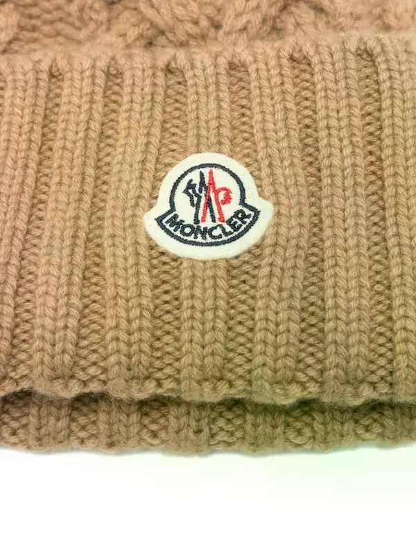 Moncler Cable-knit Pom-pom Beanie