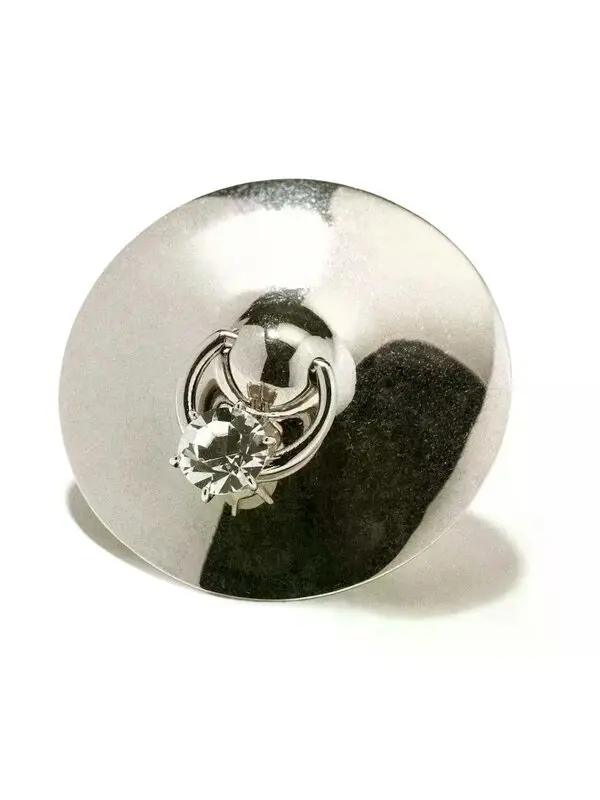 PANCONESI Lamina Diamant Brooch - Silver