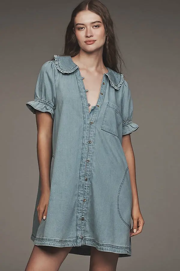 PILCRO The Keira Denim Mini Dress