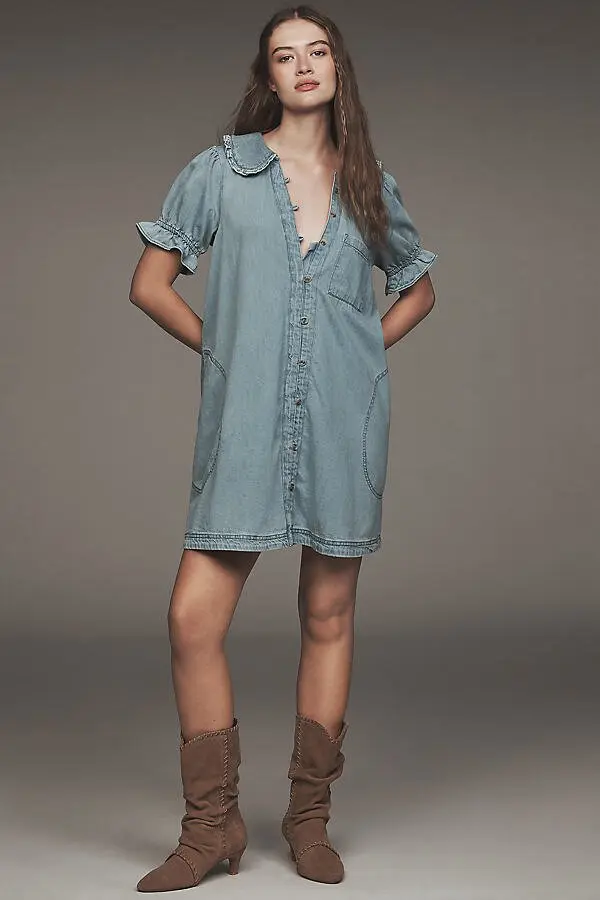 PILCRO The Keira Denim Mini Dress