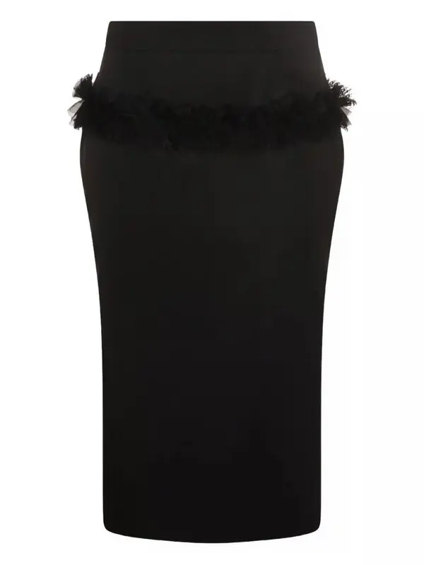Alexander McQueen Button-front Ruffled Midi Skirt