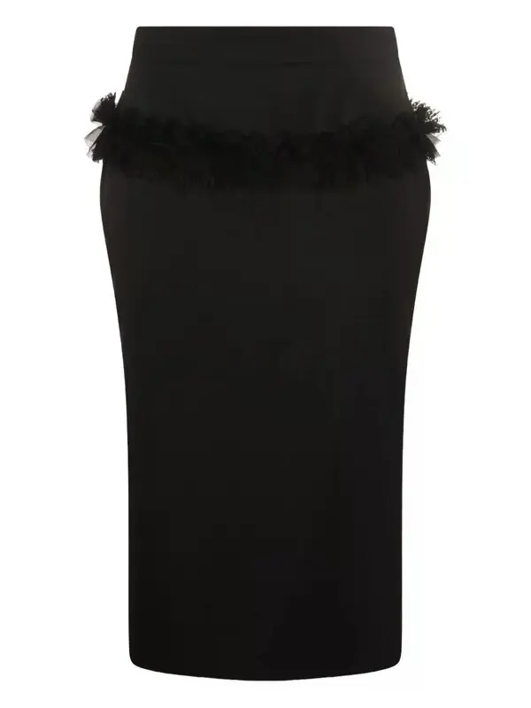 Alexander McQueen Button-front Ruffled Midi Skirt