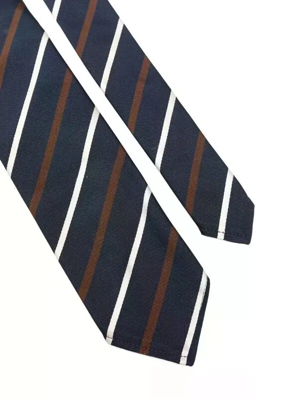 Dsquared2 Striped Silk Necktie - Blue