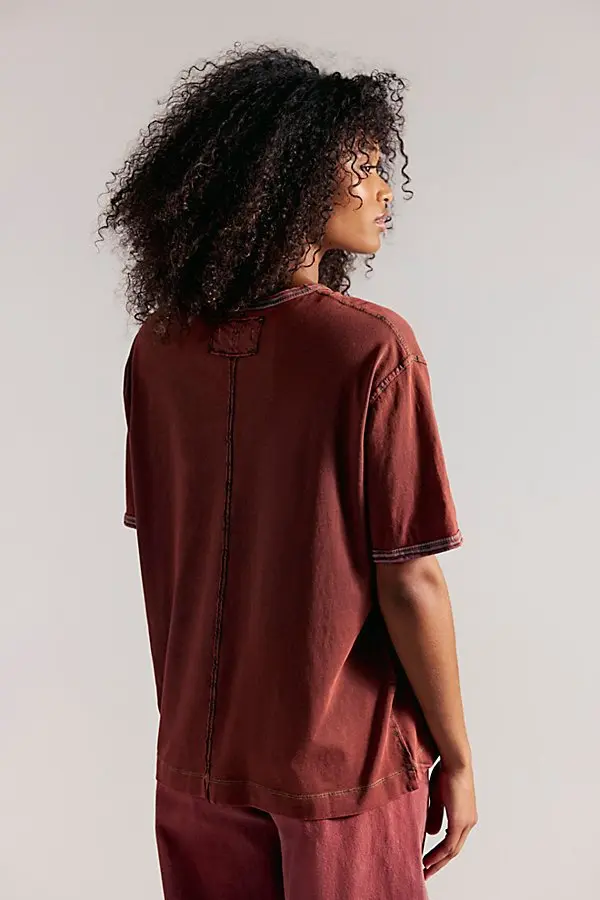 Free People We The Free Bad Habit Tee - Paprika Combo
