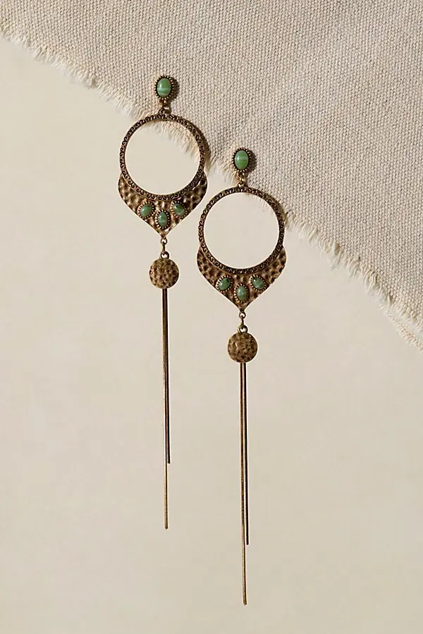 Free People Celestial Motif Dangle Earrings - Gold/beachy