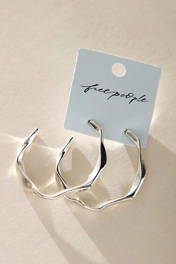 Free People Lodi Hoop Earrings - Silver