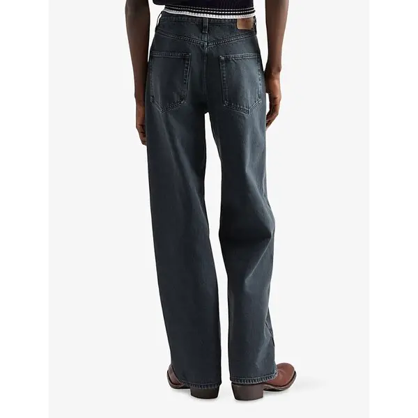 Prada Vintage-Wash Regular Denim Jeans - Black | Editorialist