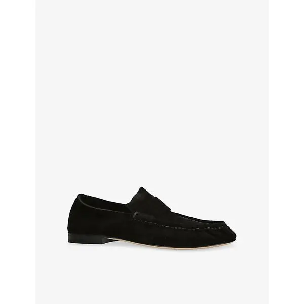 THE ROW Suede Moccasin Shoes