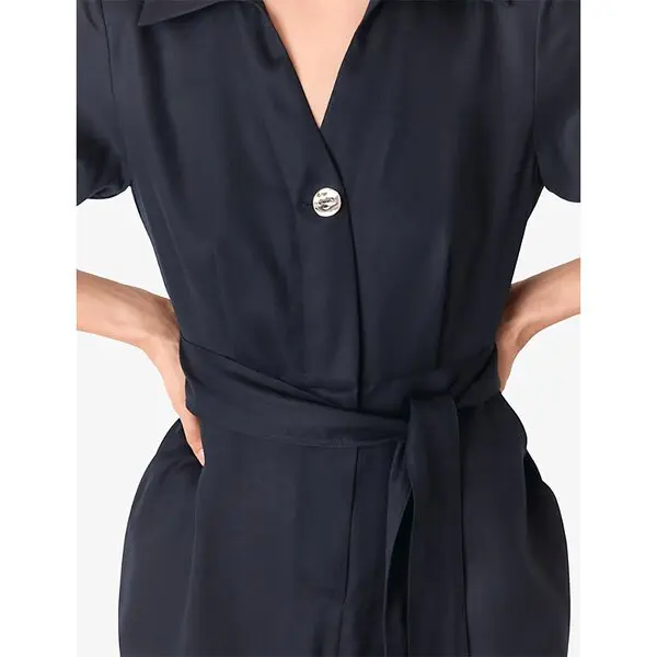 Whistles Button-front Wide-leg Woven Jumpsuit