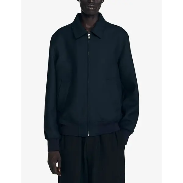 Sandro Collared Regular-fit Woven Jacket