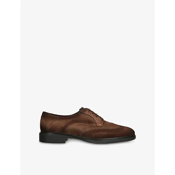 Santoni Suede Derby Brogues