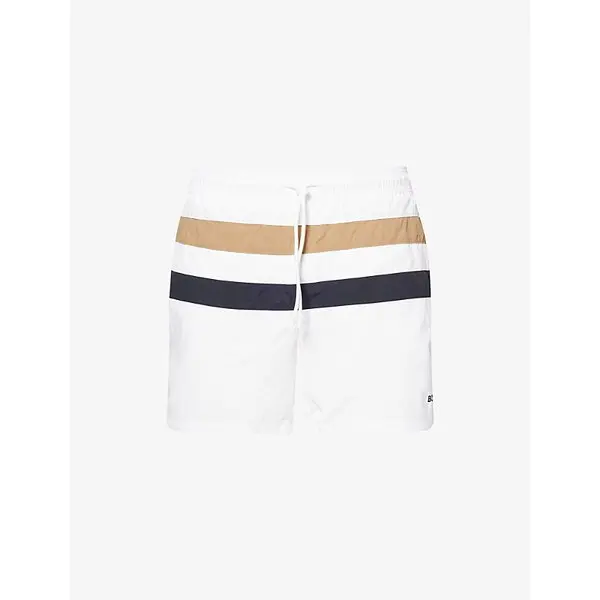 BOSS Striped Swim Shorts