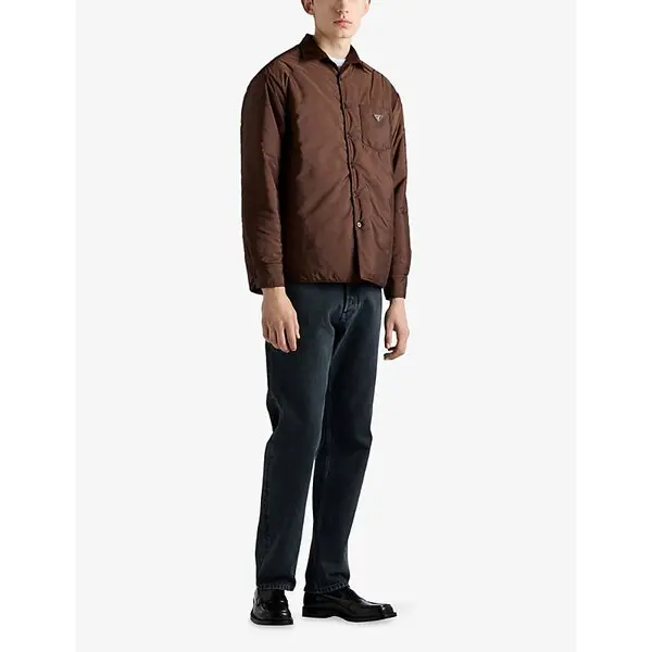 Prada Long-sleeve Re-nylon Shirt - Brown