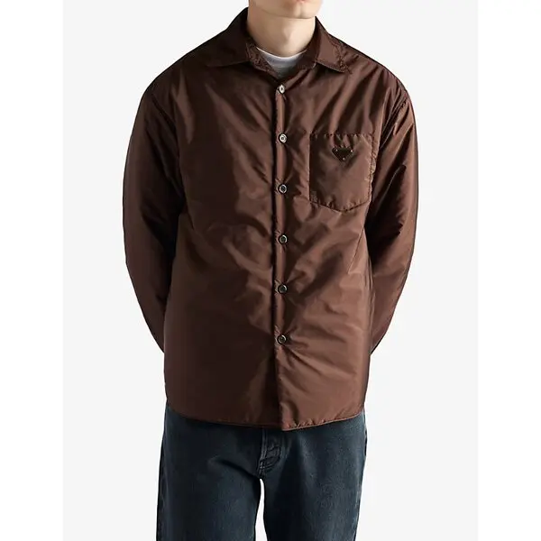 Prada Long-sleeve Re-nylon Shirt - Brown