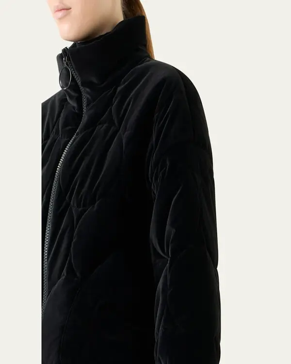 Akris Dot Quilted Velvet Jacket
